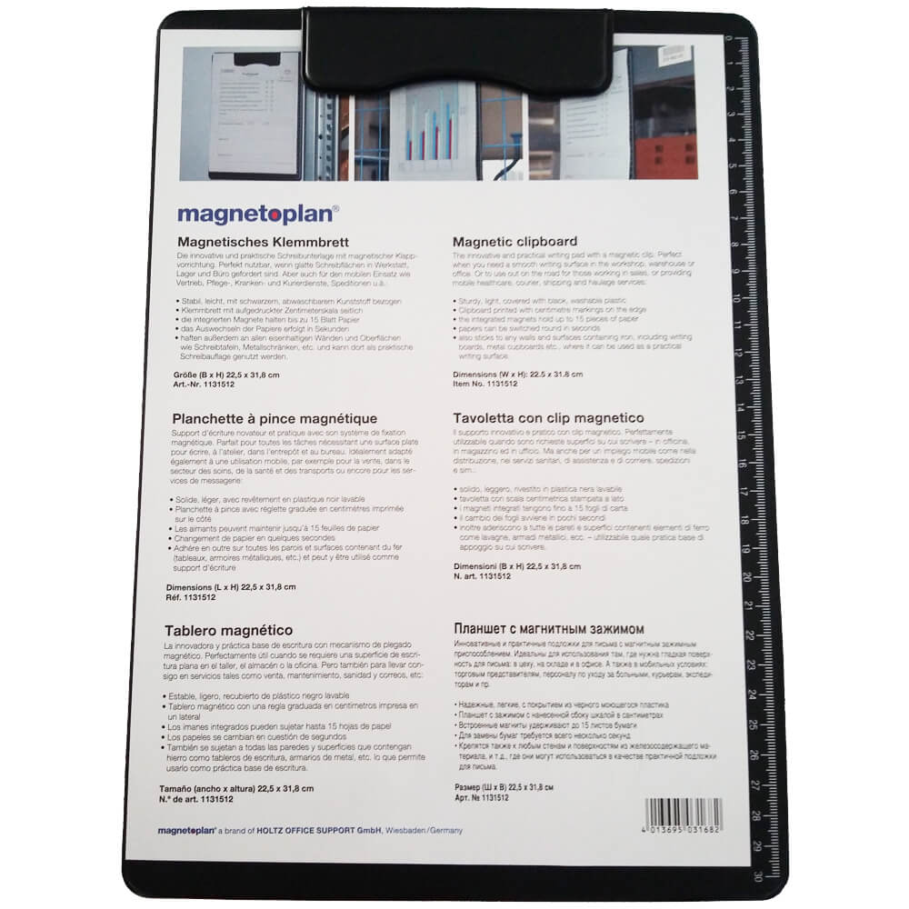Clipboard magnetic A4, MAGNETOPLAN | Office Direct