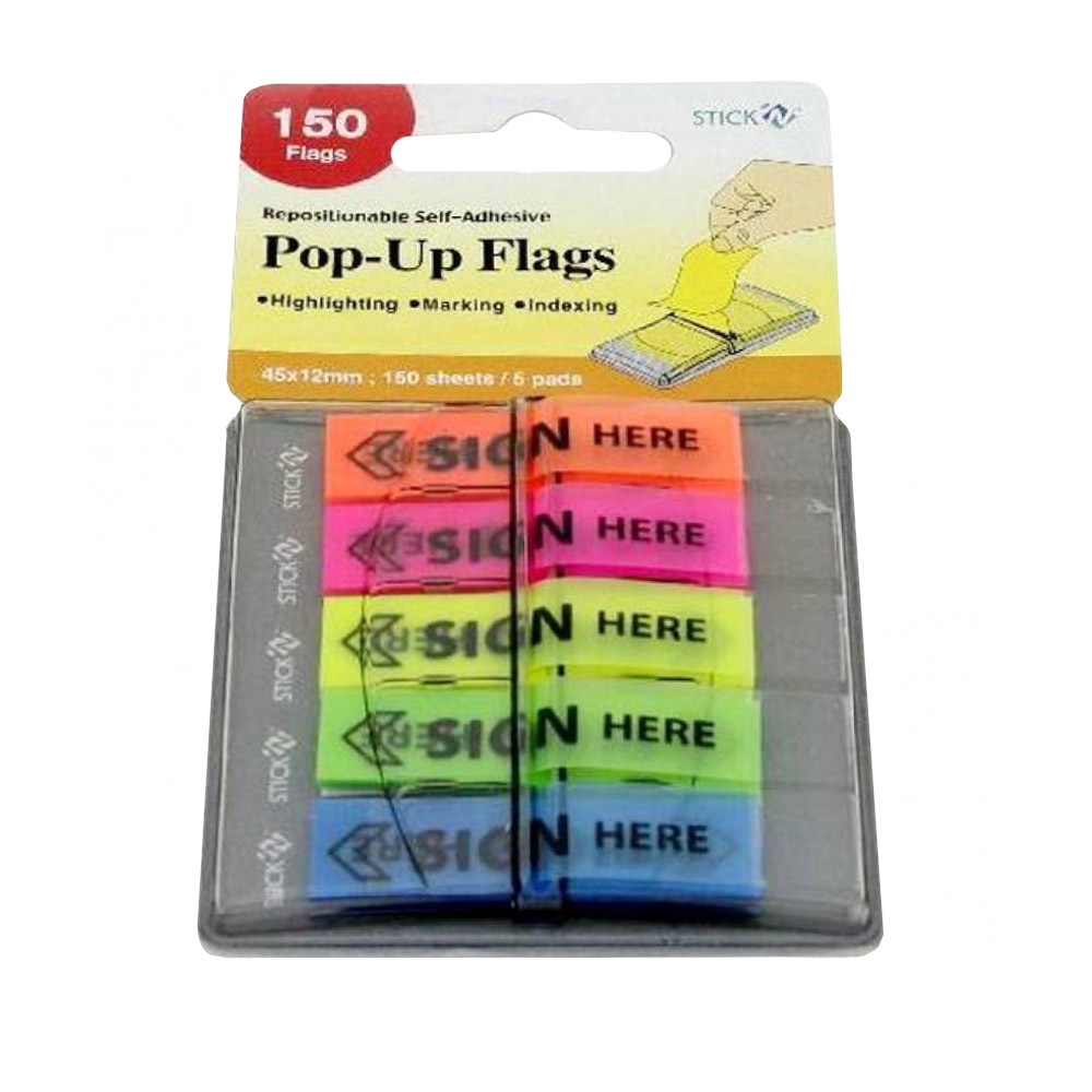 Film index autoadeziv 45x12 mm, Stick'n, Sign Here - Office Direct