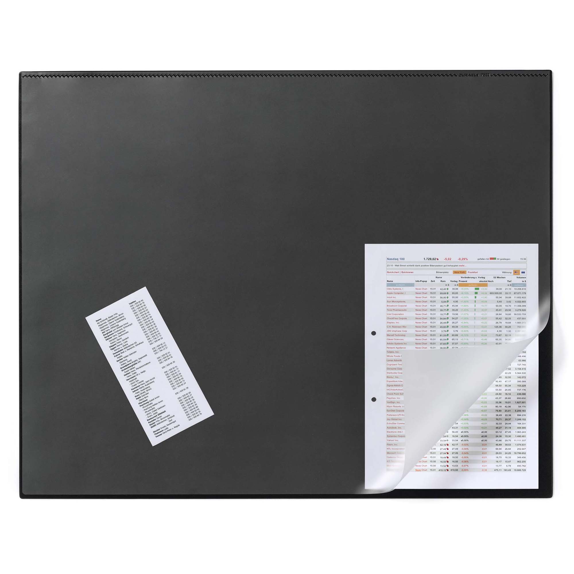 Mapa birou dublata cu folie transparenta, 52 x 65 cm, DURABLE 720301 ...