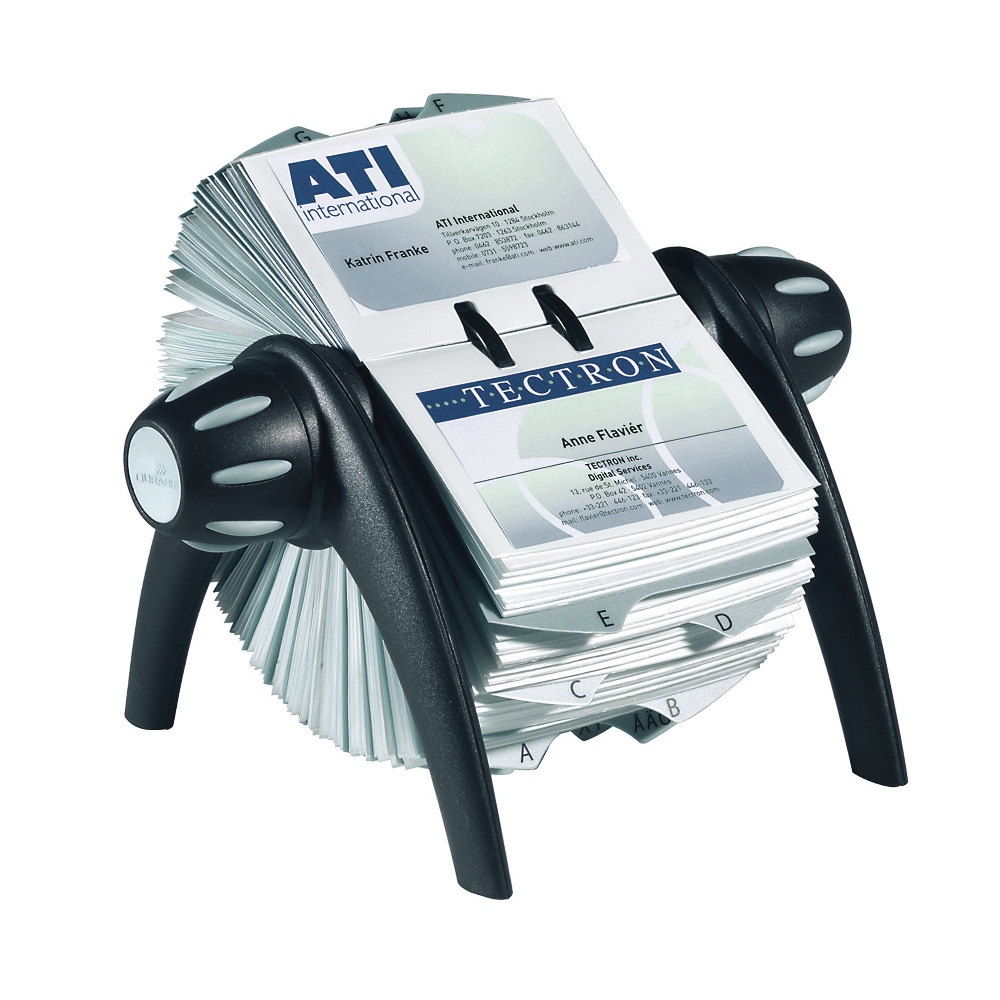 Suport rotativ pentru 400 carti de vizita DURABLE Flip Vegas - Office ...