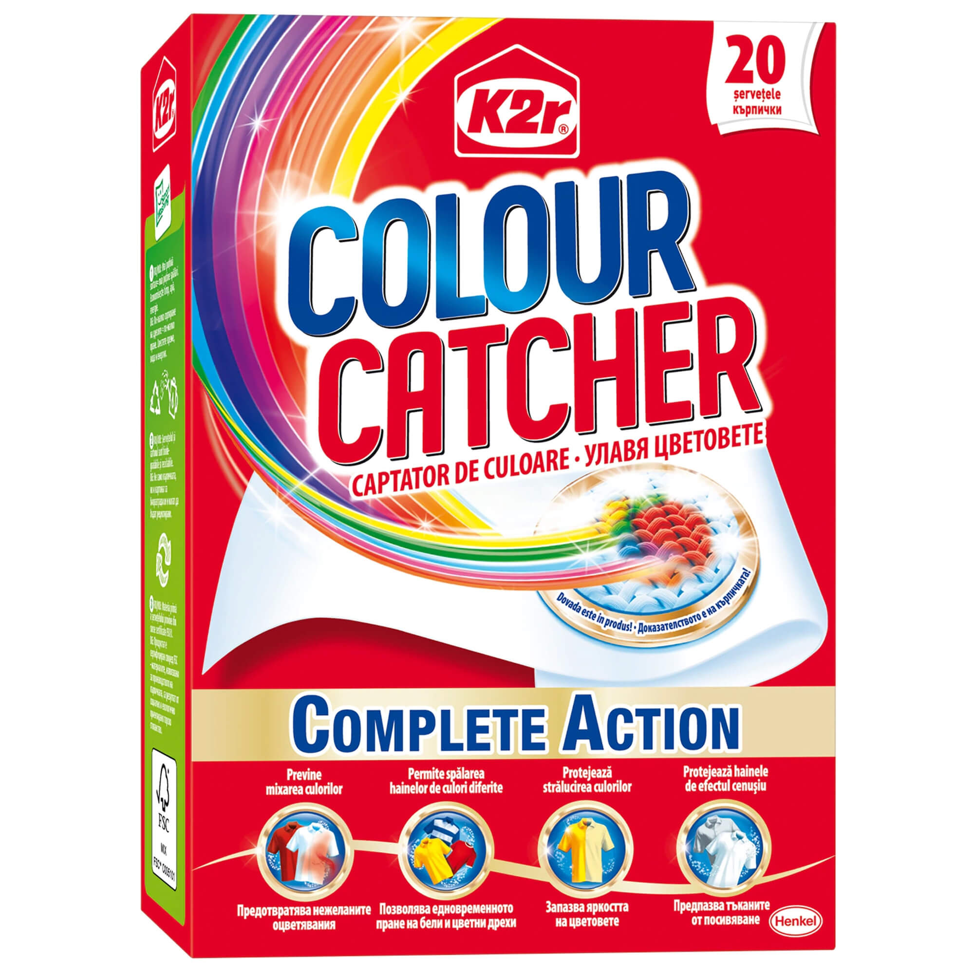 Servetele anti-transfer culori K2R COLOUR CATCHER Complete Action, 20 ...