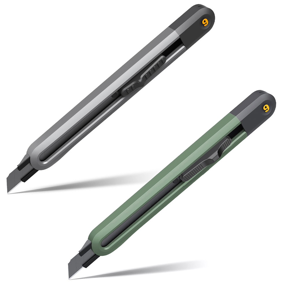 Cutter mic 9 mm, sina metalica, DELI Home Series | Office Direct