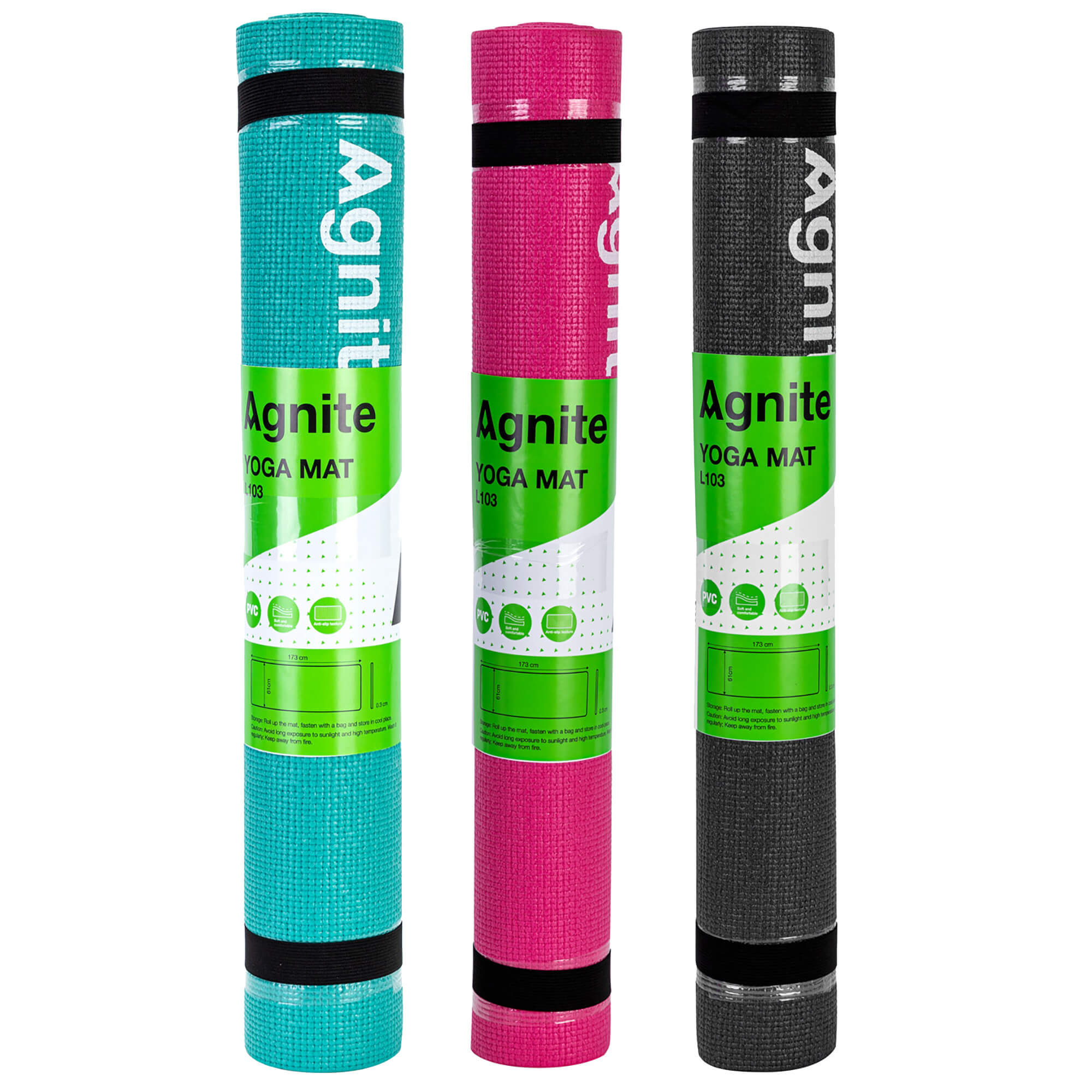 Saltea yoga 173x61x0.3 cm AGNITE Yoga L103 - Office Direct