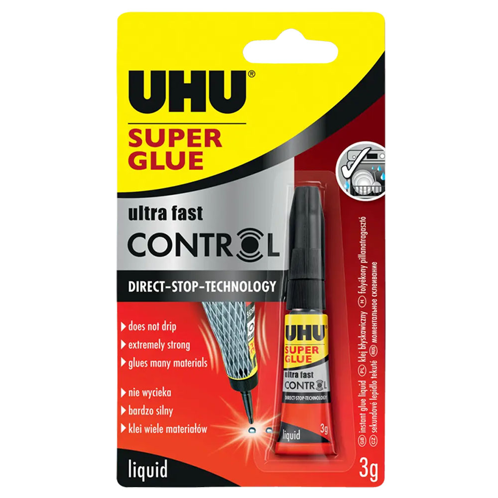 Lipici superglue 3 g, UHU Super Glue Control | Office Direct