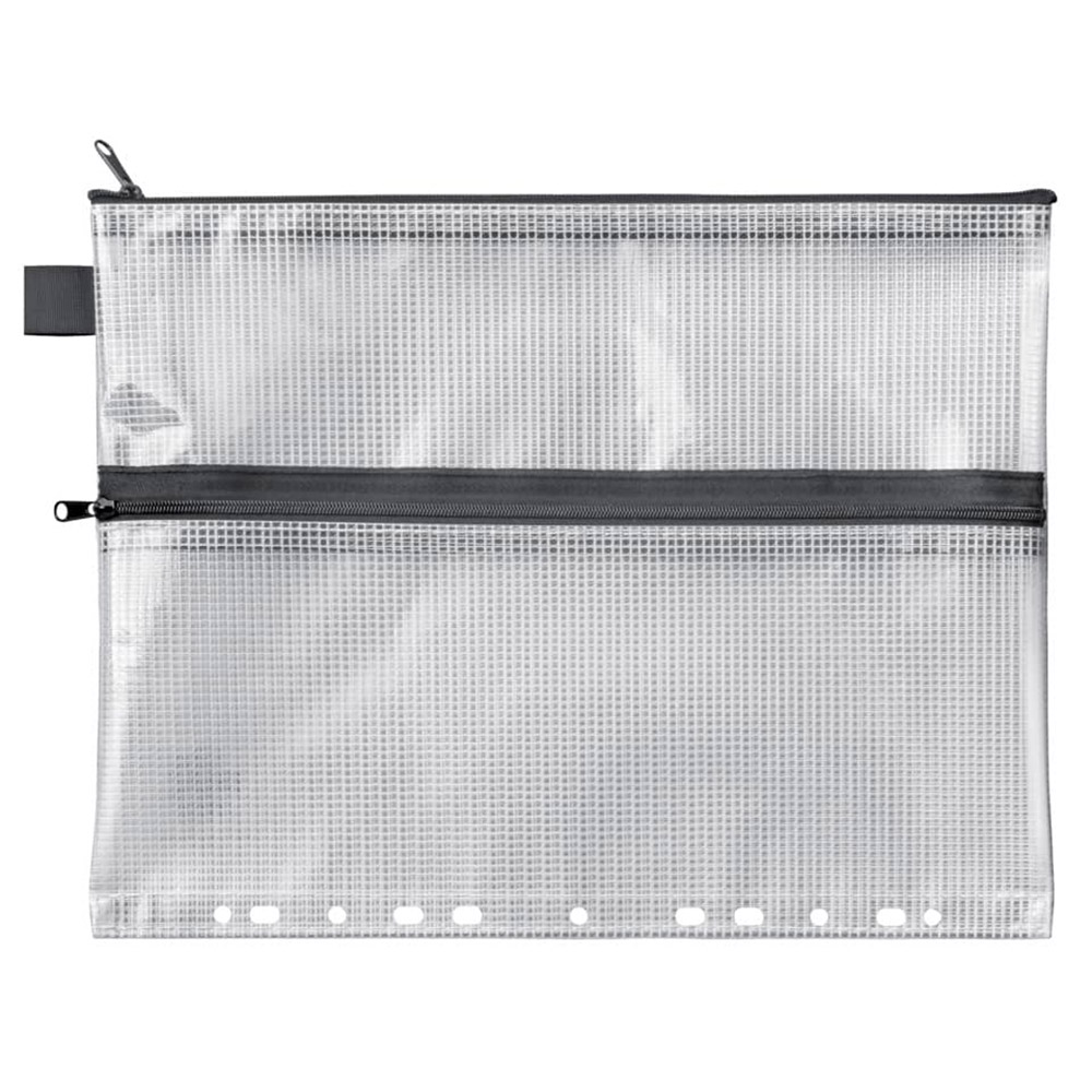Mapa din plastic A4 cu 2 fermoare si multiperforatii VELOFLEX Mesh ...