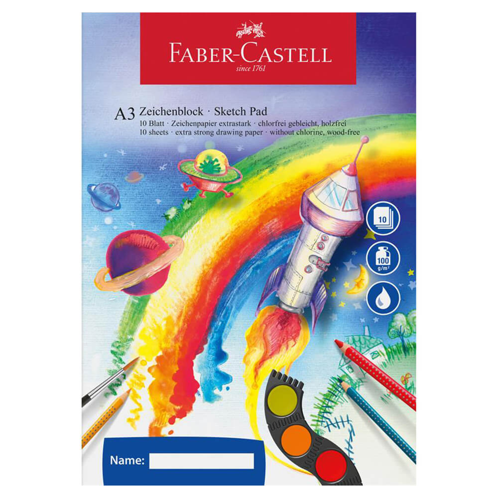 Bloc pentru acuarela A3 Faber-Castell, 10 file | Office Direct
