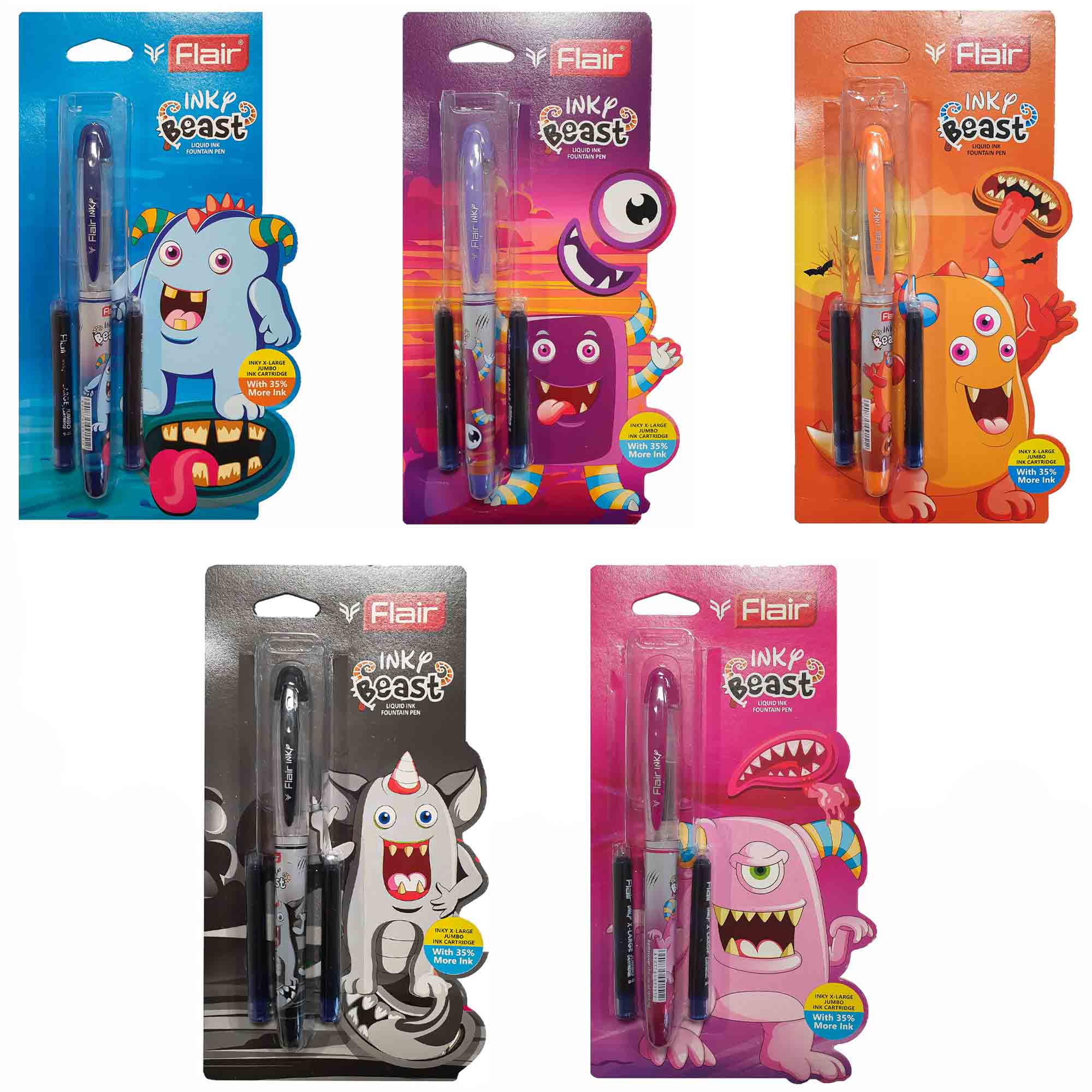 Stilou scolar FLAIR Inky Beast | Office Direct