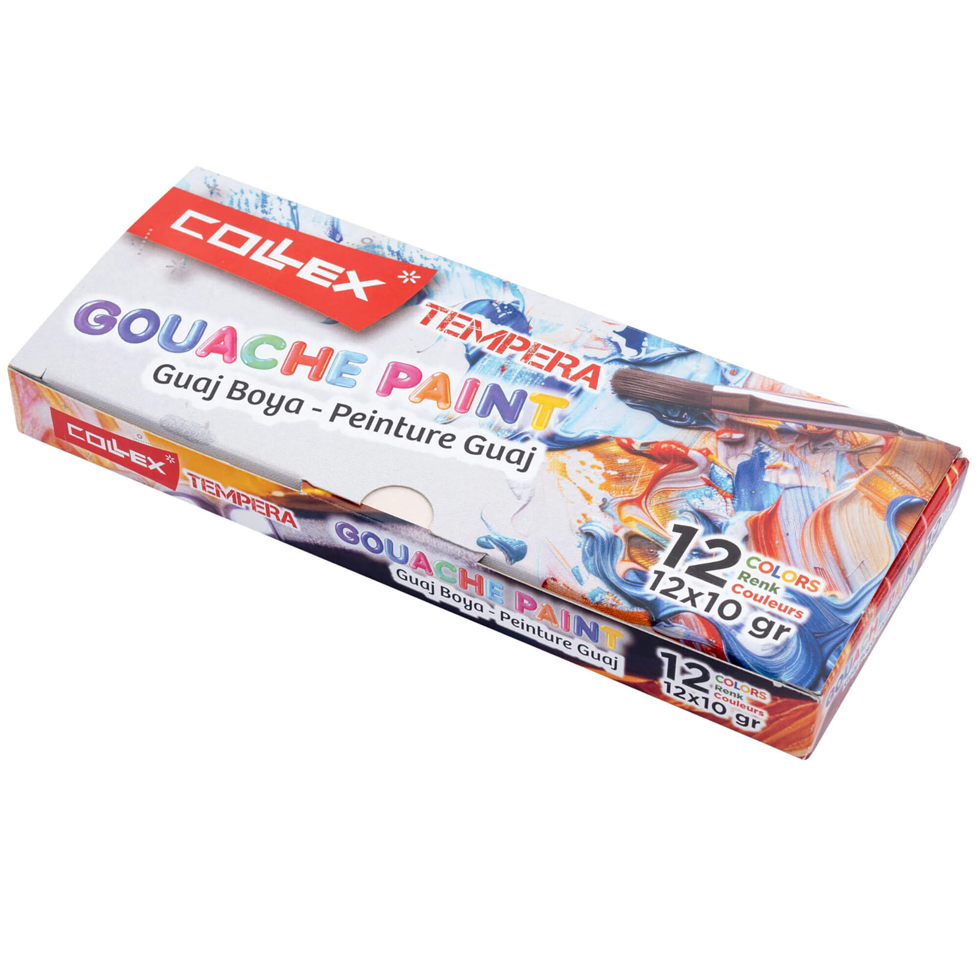 Culori tempera COLLEX, 12 buc/set - Office Direct