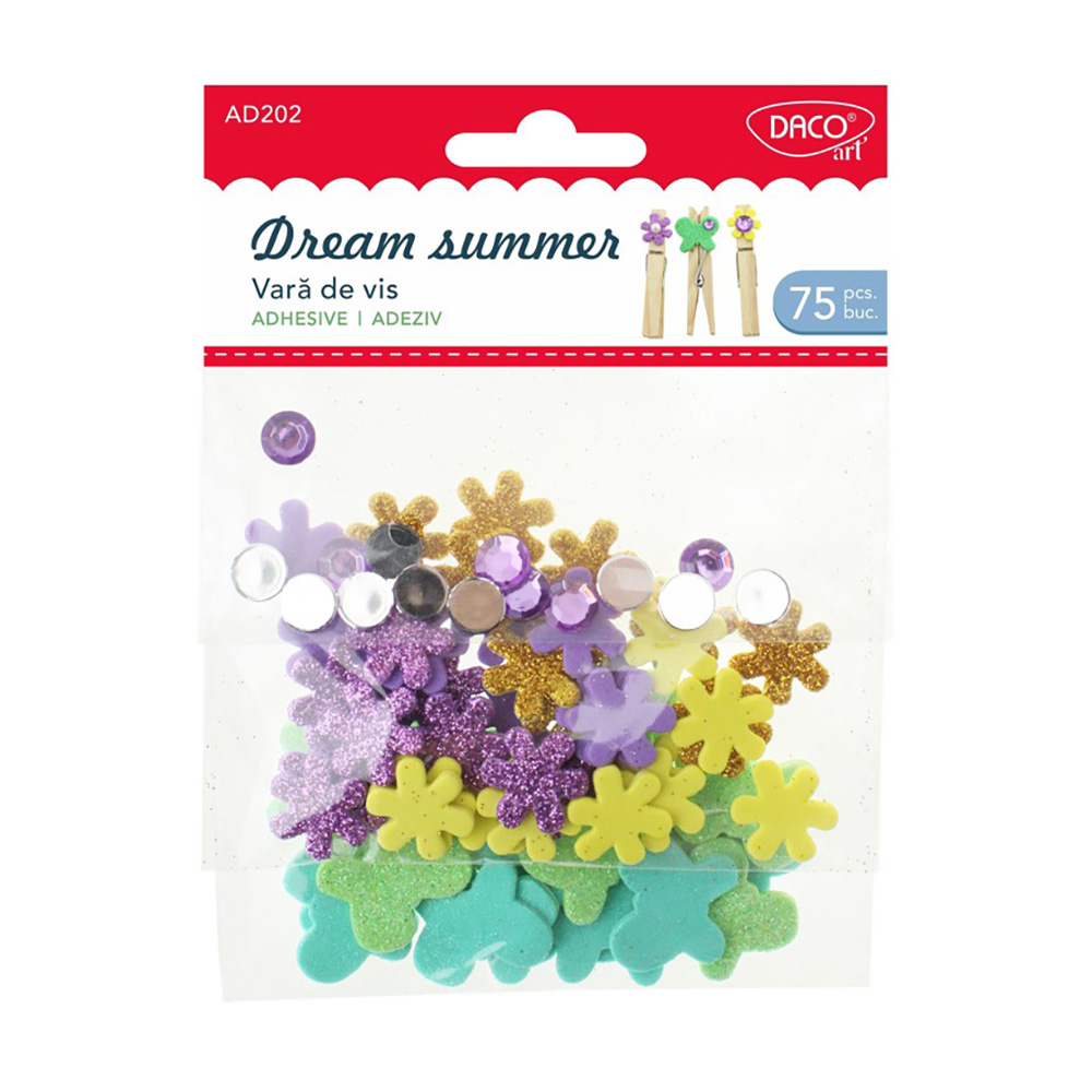 Accesorii craft din spuma autoadeziva, model vara de vis, DACO AD202 ...